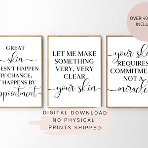 Esthetician Print, Aesthetician Wall Decor, Skin Quotes, Med Spa Wall ...