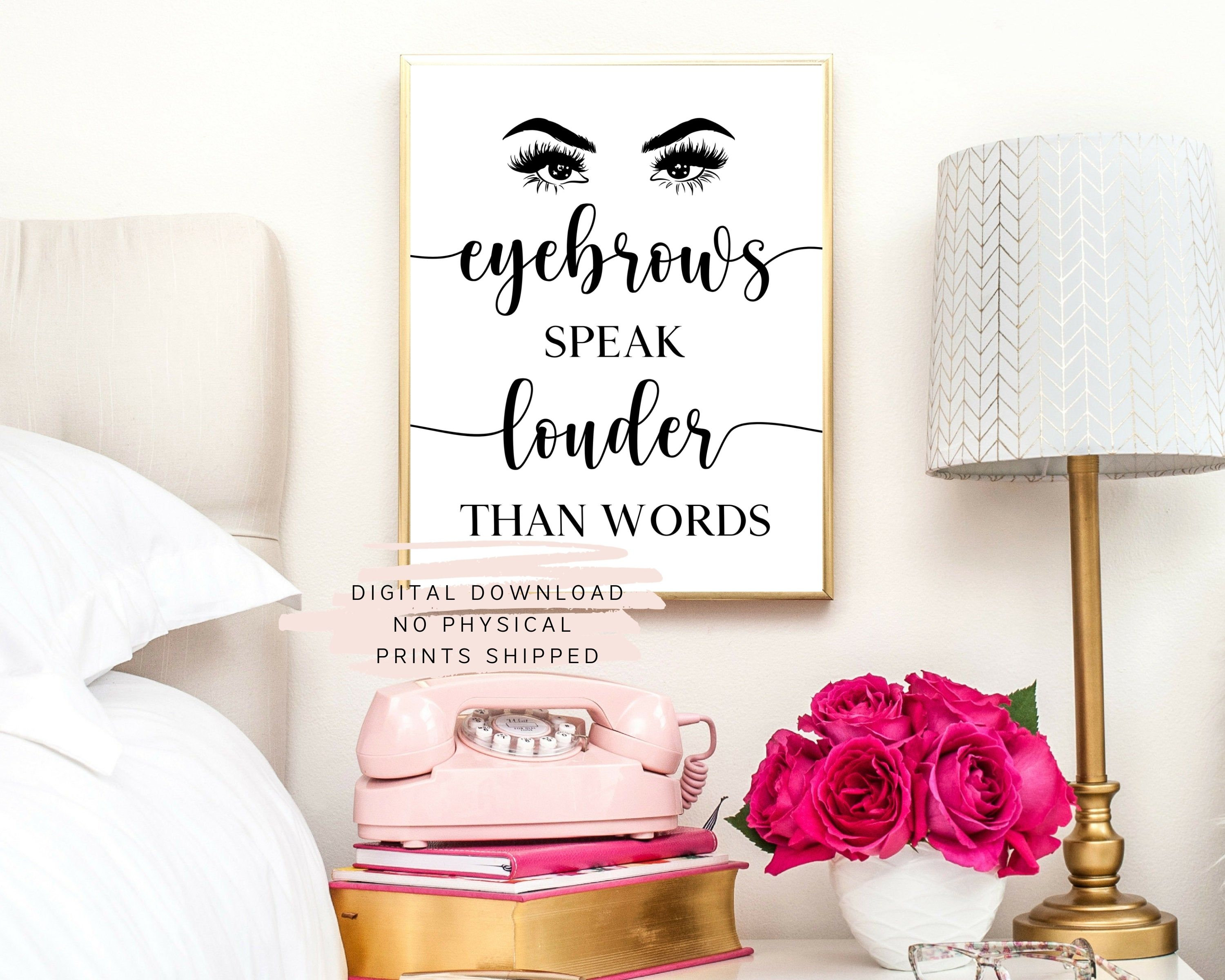 Eyebrow Print Eyebrow Decor Brows Decor Eyebrow Art Makeup | Etsy