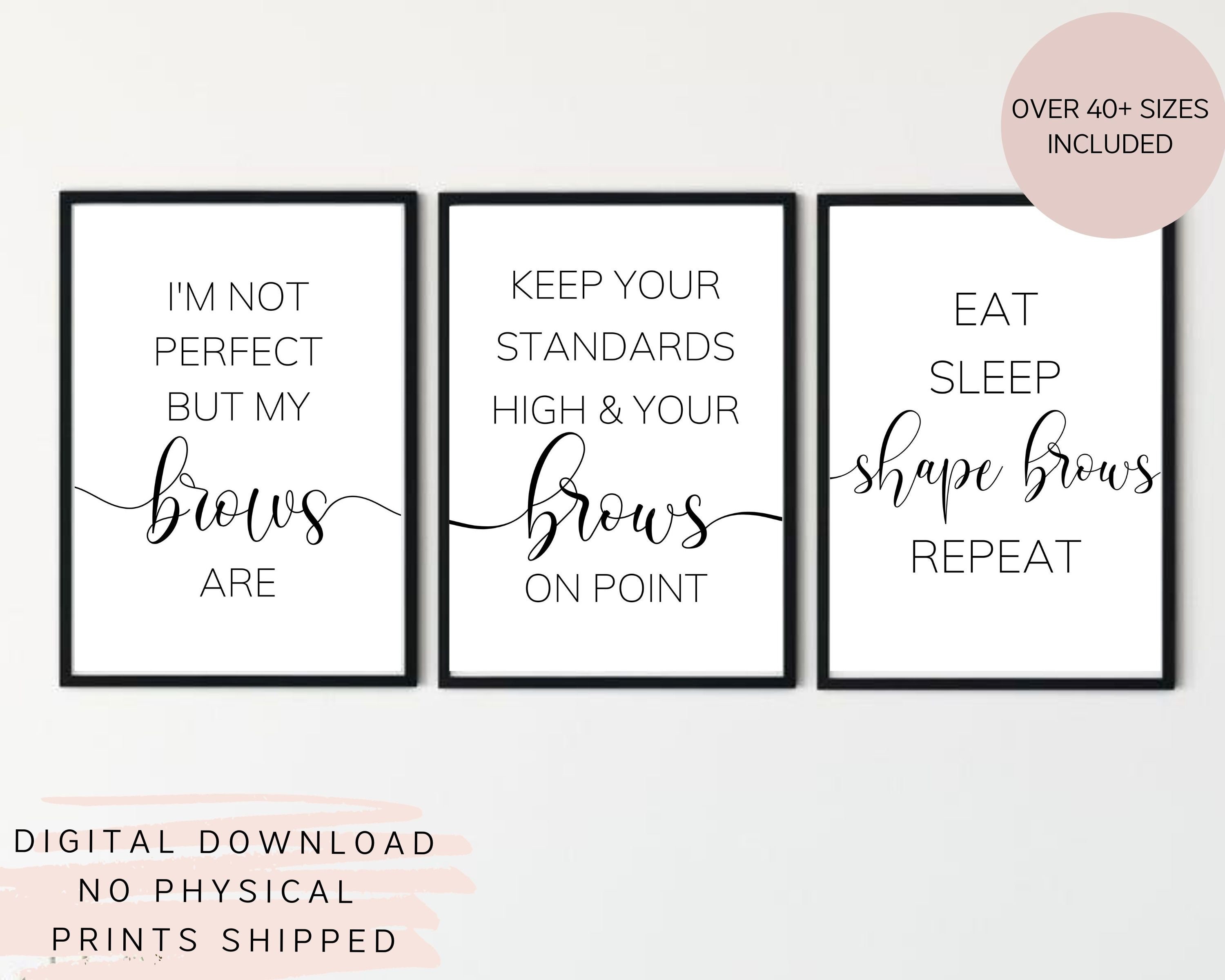 Eyebrow Print Set of 3 Eyebrow Decor Brows Decor Eyebrow - Etsy