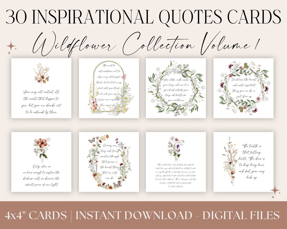 Inspirational Quotes Cards Printable Cards Motivational - Etsy