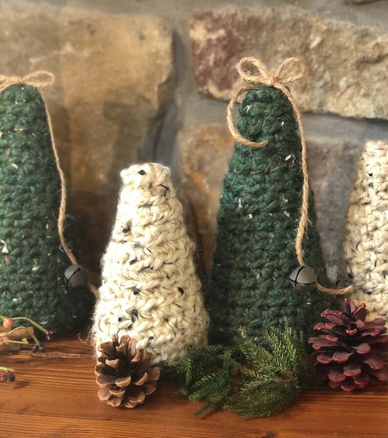 Primitive Crochet Christmas Tree Rustic Christmas Tree - Etsy