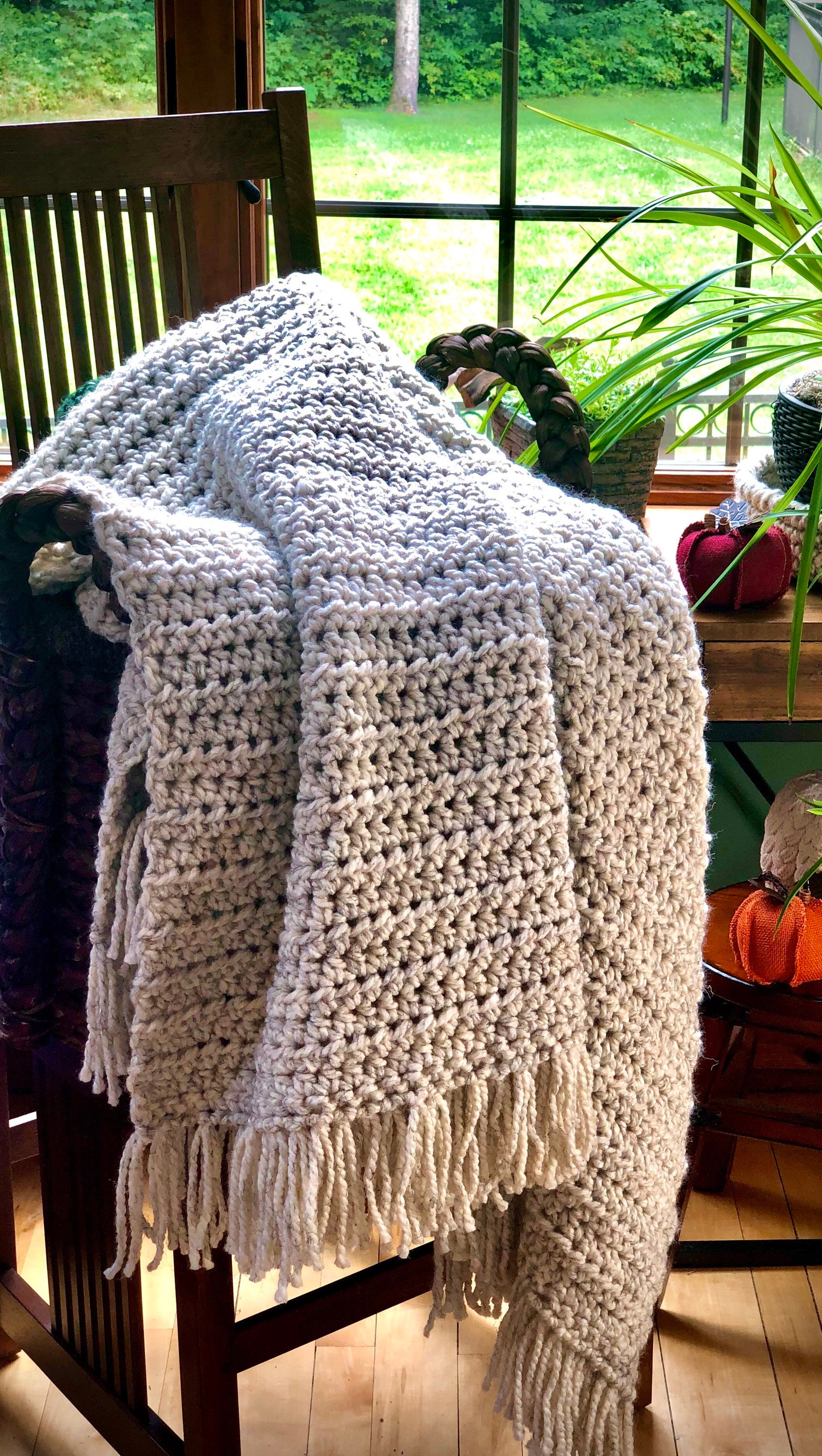 Handmade Throw Crochet Throw Chunky Throw Home Accent Warm - Etsy