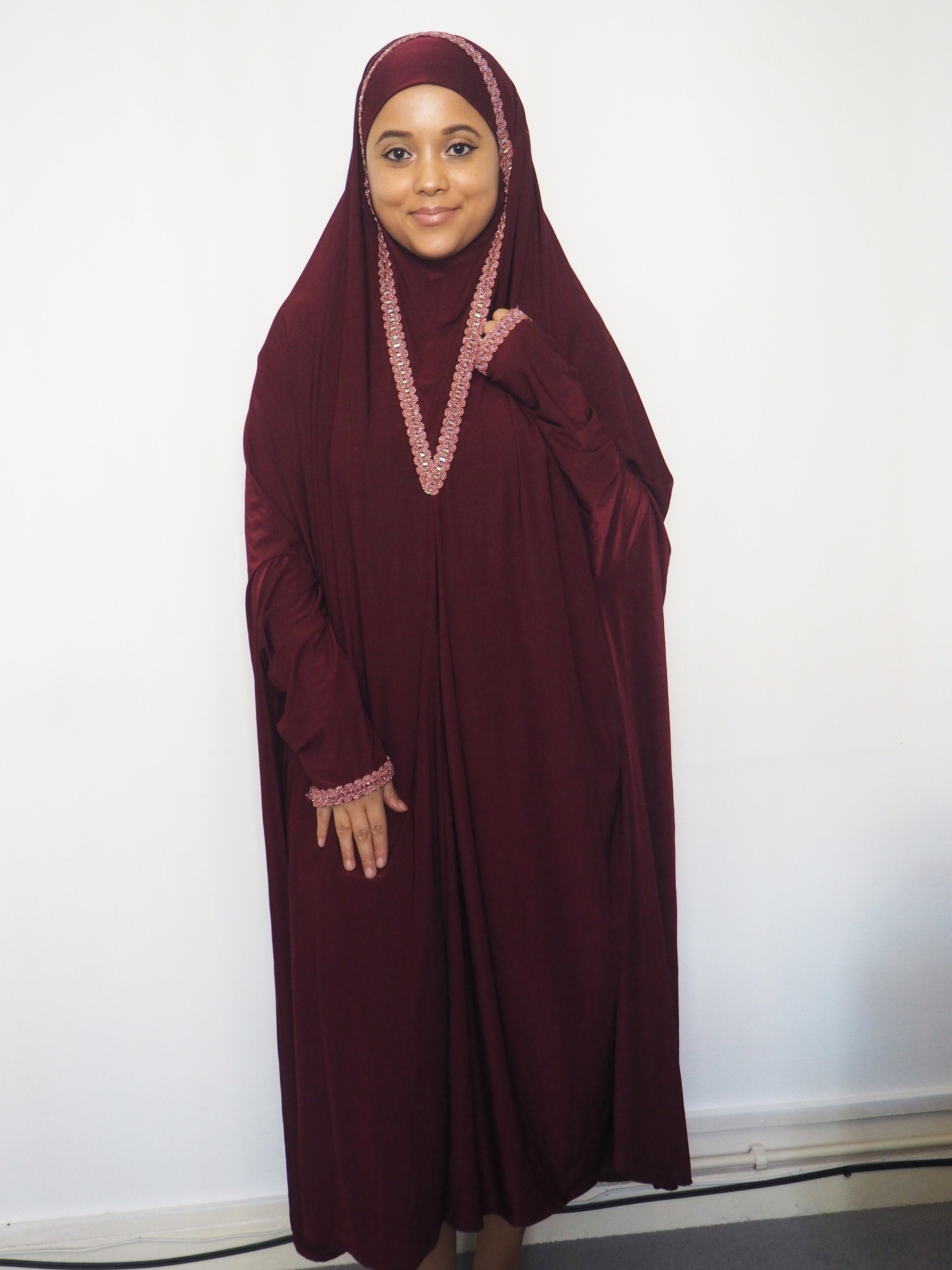 Beige Hijab Stylish Muslim Hijab Beige Full Body Hijab | Etsy