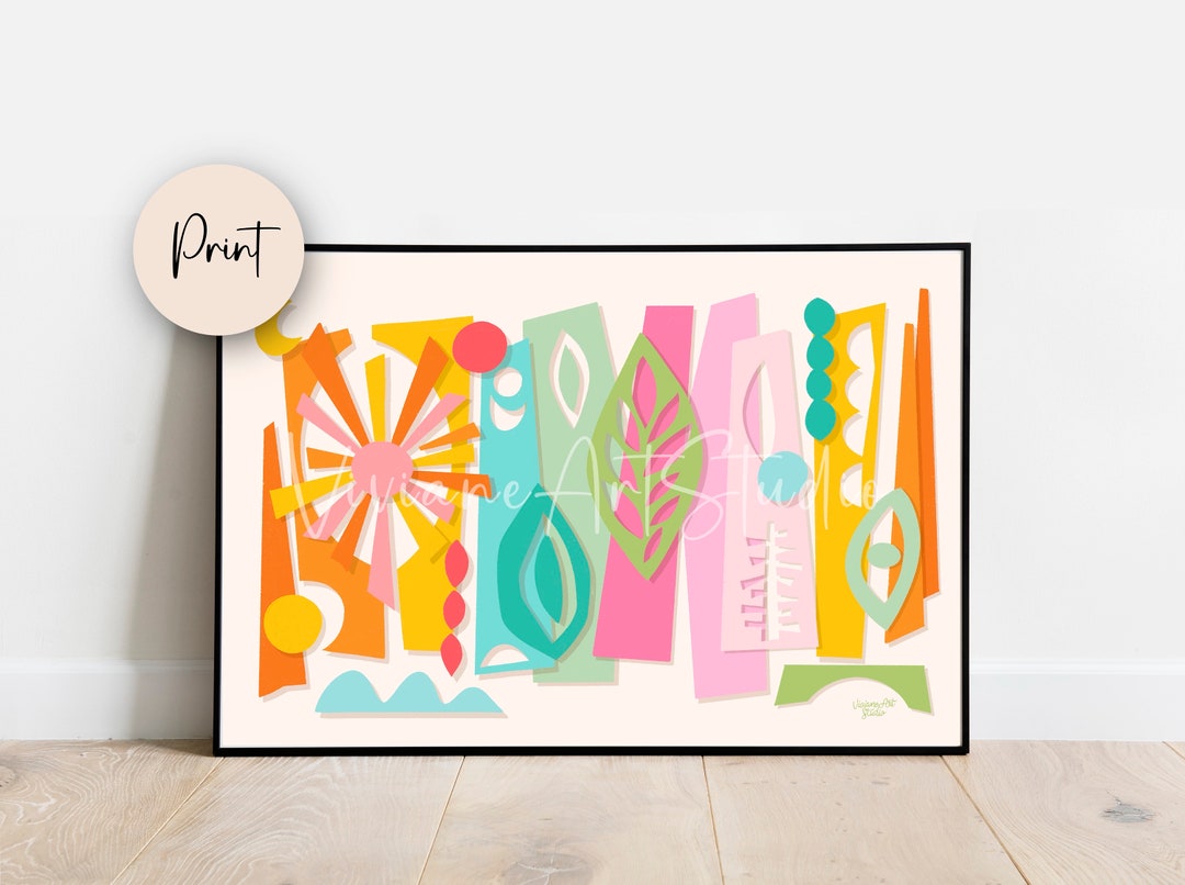 Its a Small World Inspired Art Print Paper Cut Art Inspired Mary Blair ...