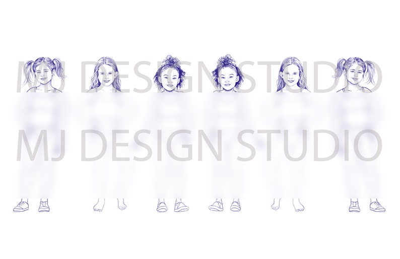 Childrenswear Little Girl Template - Etsy