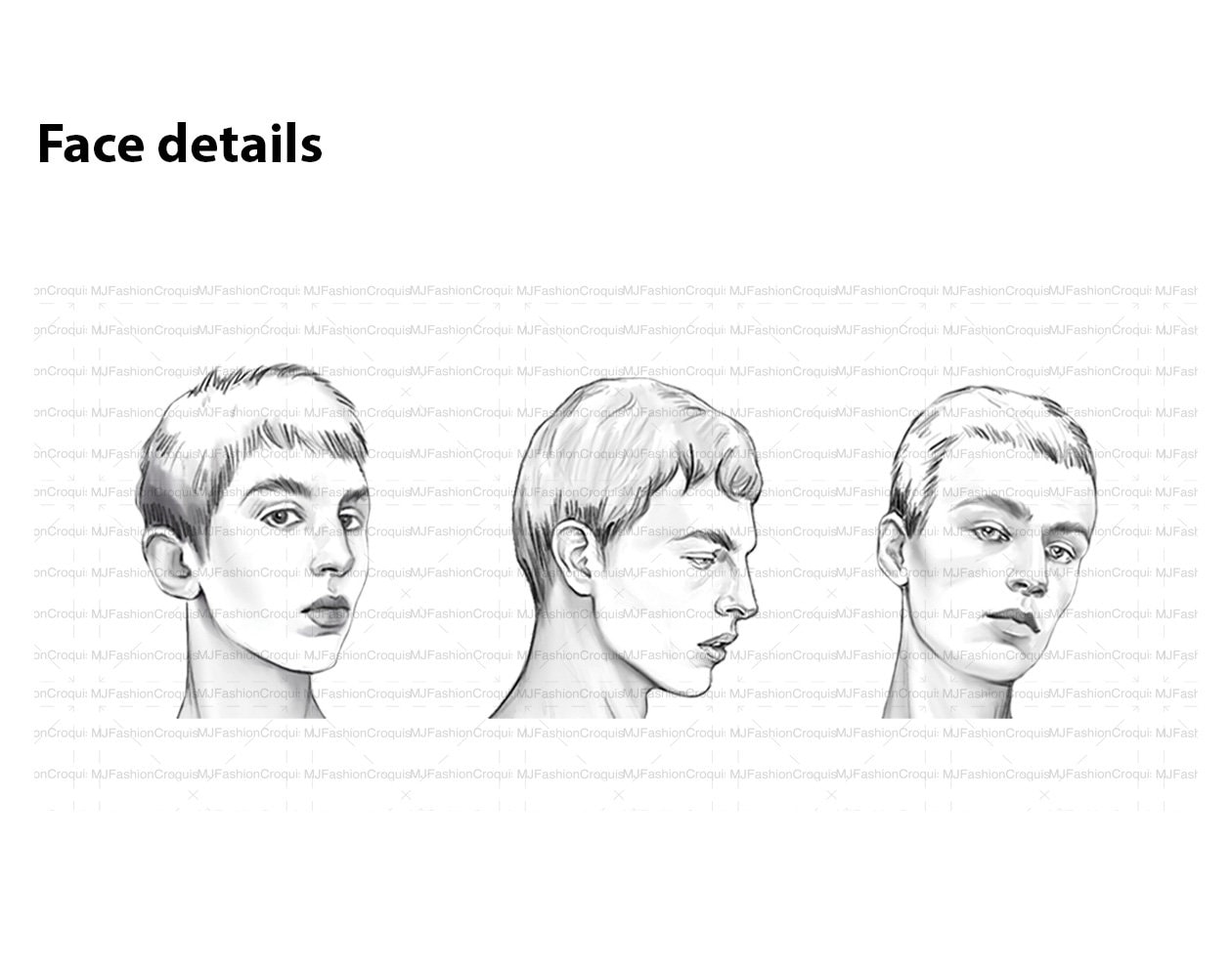 Male Fashion Croquis Front, 3/4, Back - Etsy