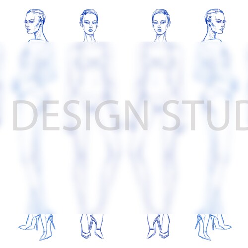 Female Fashion Croquis Template SET 14 Poses - Etsy