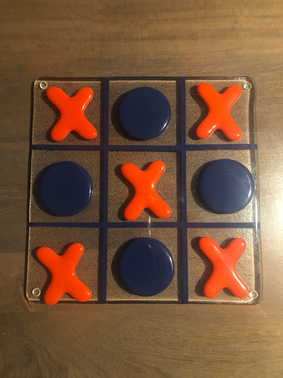 12” X 12” Glass Tic Tac Toe Bears Colors - Etsy
