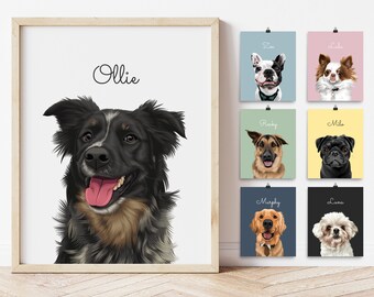 Custom Dog Print - Etsy