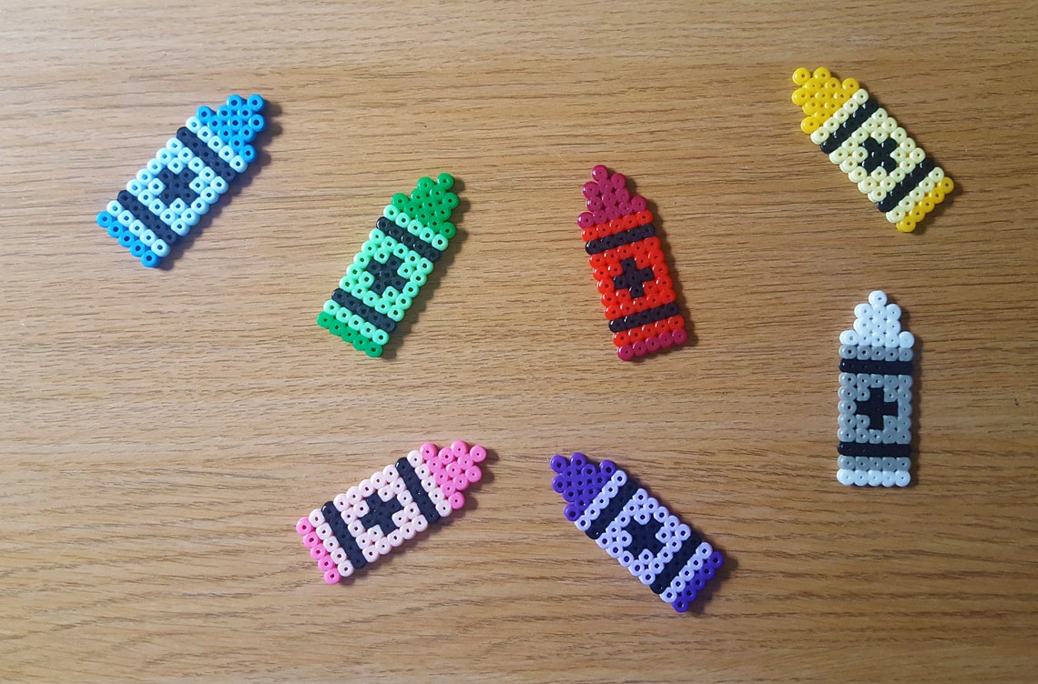 Crayon Pixel Art 8bit Colourful Art and Craft Keychain - Etsy