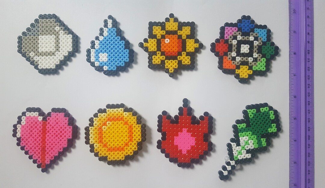 Pokemon Pixel Gym Badge Pin Keychain Magnet Pokemon Kanto League - Etsy