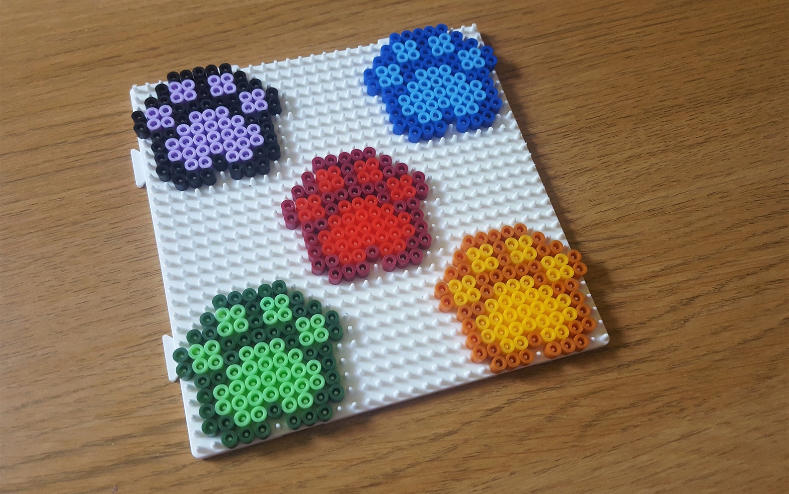Paw Print Animal Pixel Art Cute Colourful Keychain Magnet | Etsy