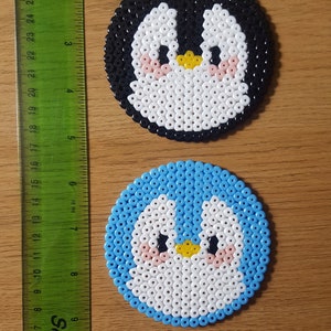 Penguin Coasters Pixel Art Coasters Home Decor Gift Idea Set of Two ...