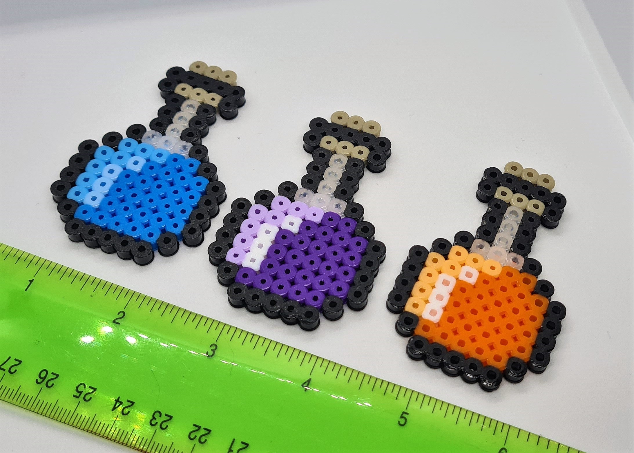 Pixel 8-bit Potion Bottles Magnet Keychain Badge Phone - Etsy