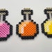 Pixel 8-bit Potion Bottles Magnet Keychain Badge Phone Charms Colourful ...