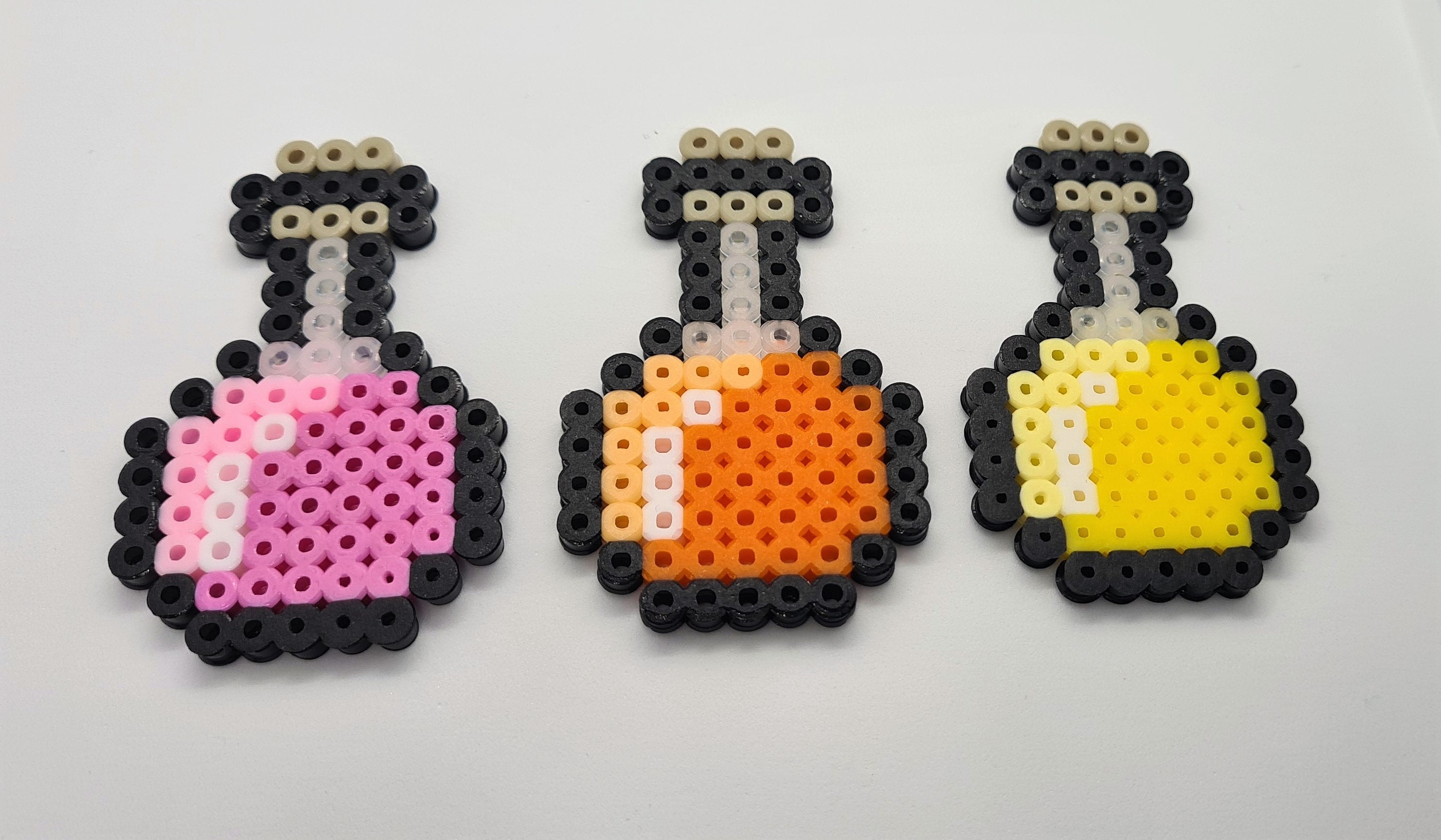 Pixel 8-bit Potion Bottles Magnet Keychain Badge Phone - Etsy