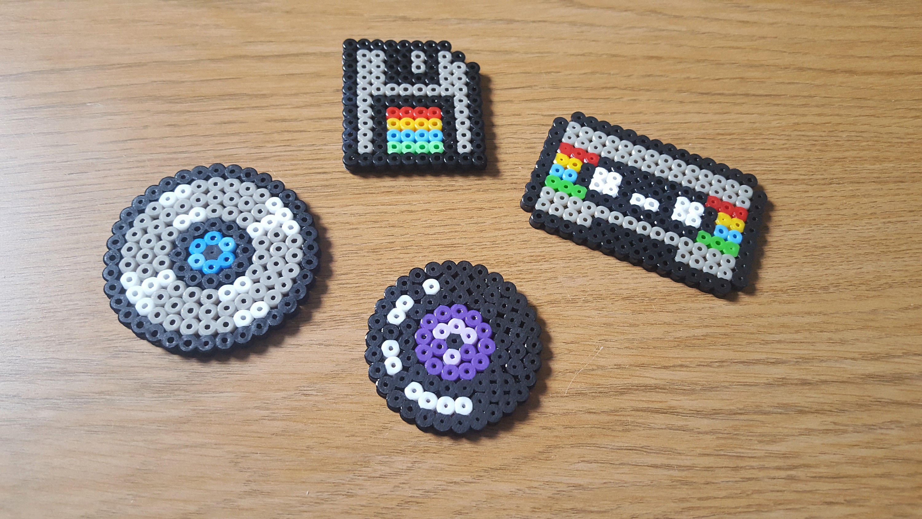 Retro Pixel Art Vinyl CD Cassette VHS Floppy Disk Magnet - Etsy