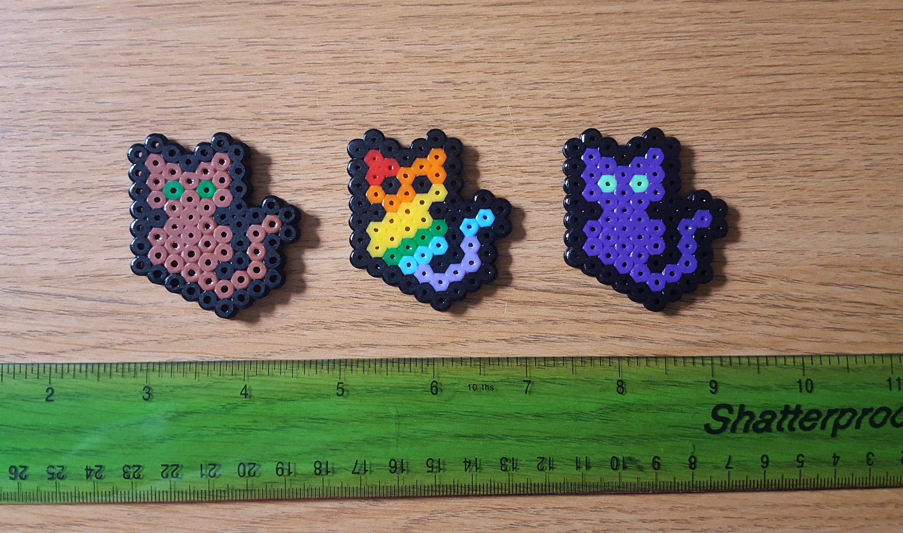 Cat Geometric Pixel Art Magnet Keychain Badge Phone Charm - Etsy