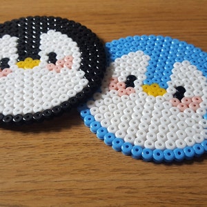 Penguin Coasters Pixel Art Coasters Home Decor Gift Idea Set of Two ...