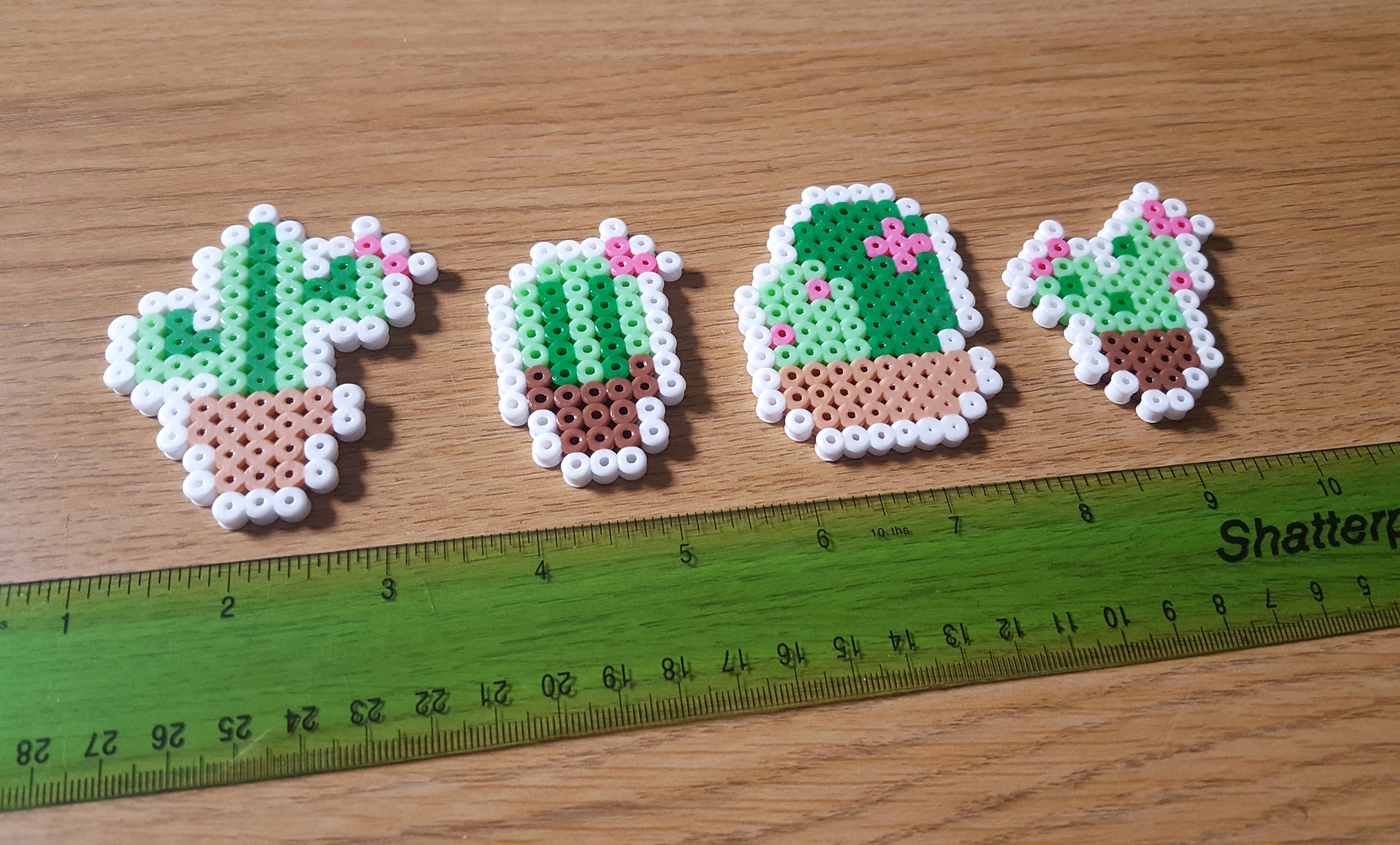 Cactus Pixel Art House Plant Succulent Magnet Keychain - Etsy