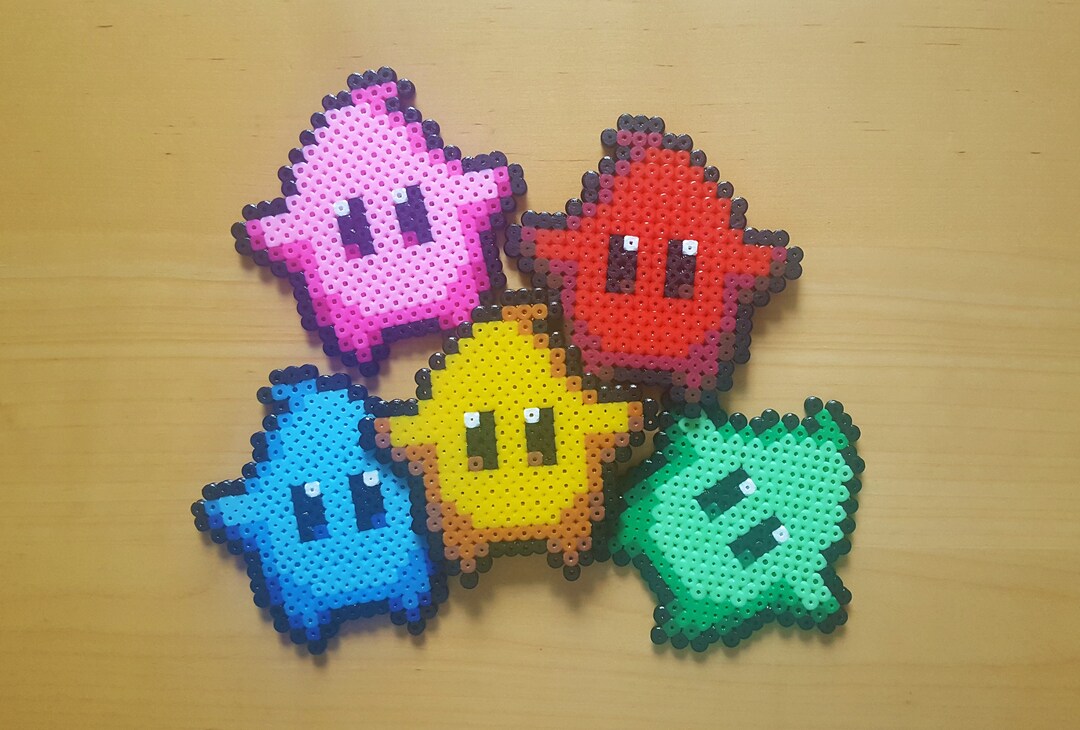 Luma Super Mario Galaxy Pixel Art Magnet Keychain Badge Cake Topper ...
