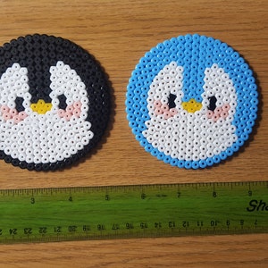 Penguin Coasters Pixel Art Coasters Home Decor Gift Idea Set of Two ...
