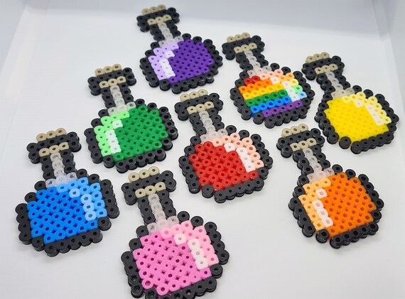 Pixel 8-bit Potion Bottles Magnet Keychain Badge Phone | Etsy