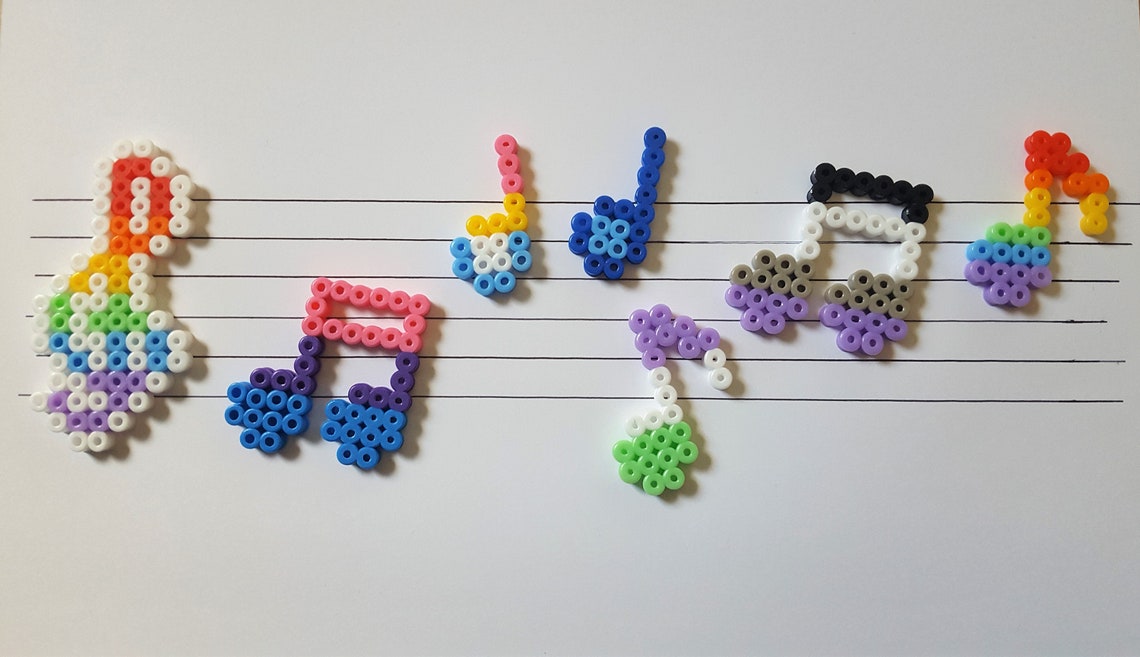 Note de musique pixel art Aimant porte-clés badge pin charme - Etsy Canada
