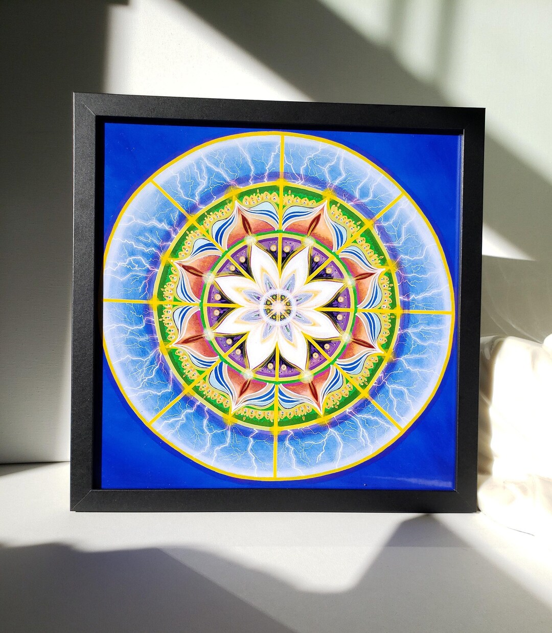 BLUE Flame Mandala : Archangel Michael - Spiritual Art - Photo Print - Etsy