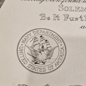 US Navy Shellback Certificate Also Known as Neptunus Rex Certificate ...