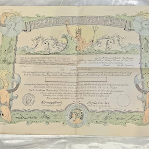 US Navy Shellback Certificate Also Known as Neptunus Rex Certificate ...