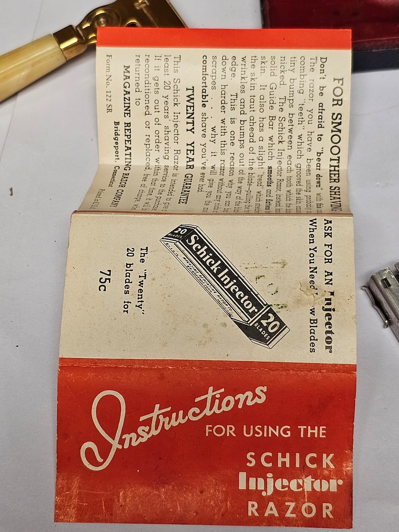 Vintage Schick Injector Razor - Etsy