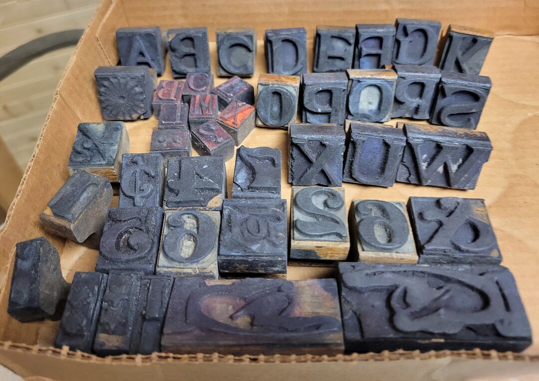 Antique Rubber Stamps Letter Press Printing - Etsy