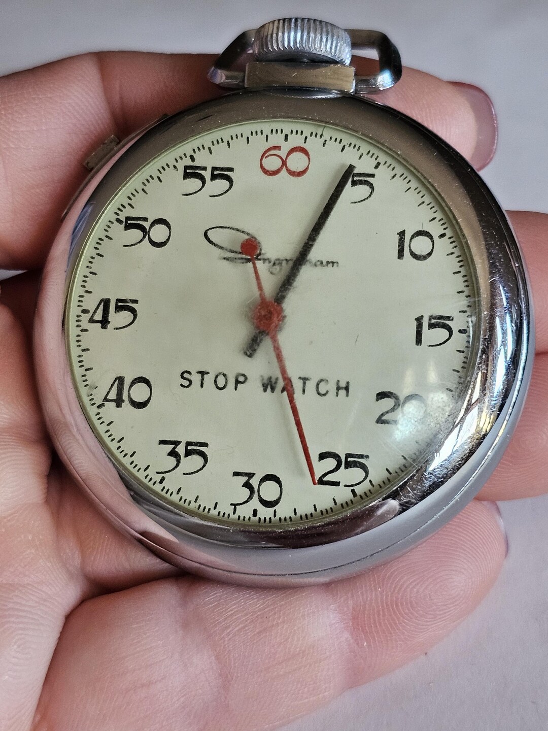 Vintage Ingraham Pocket Stop Watch - Etsy