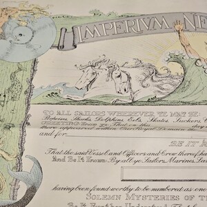 US Navy Shellback Certificate Also Known as Neptunus Rex Certificate ...