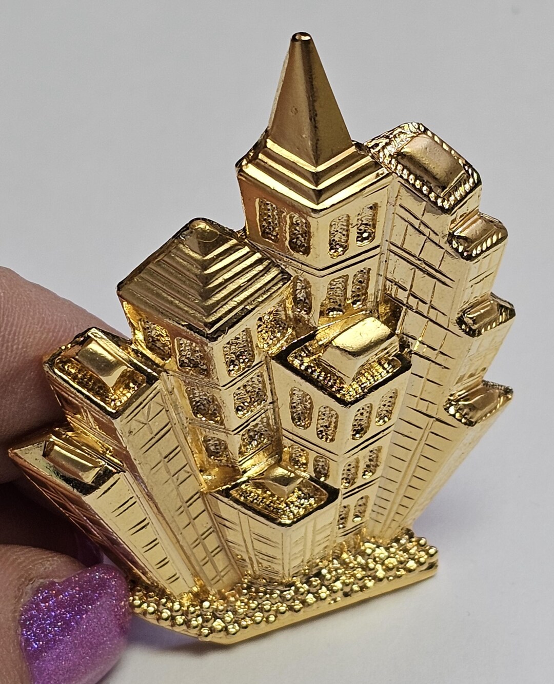 Vintage Park Lane City Skyline Brooch/pendant - Etsy
