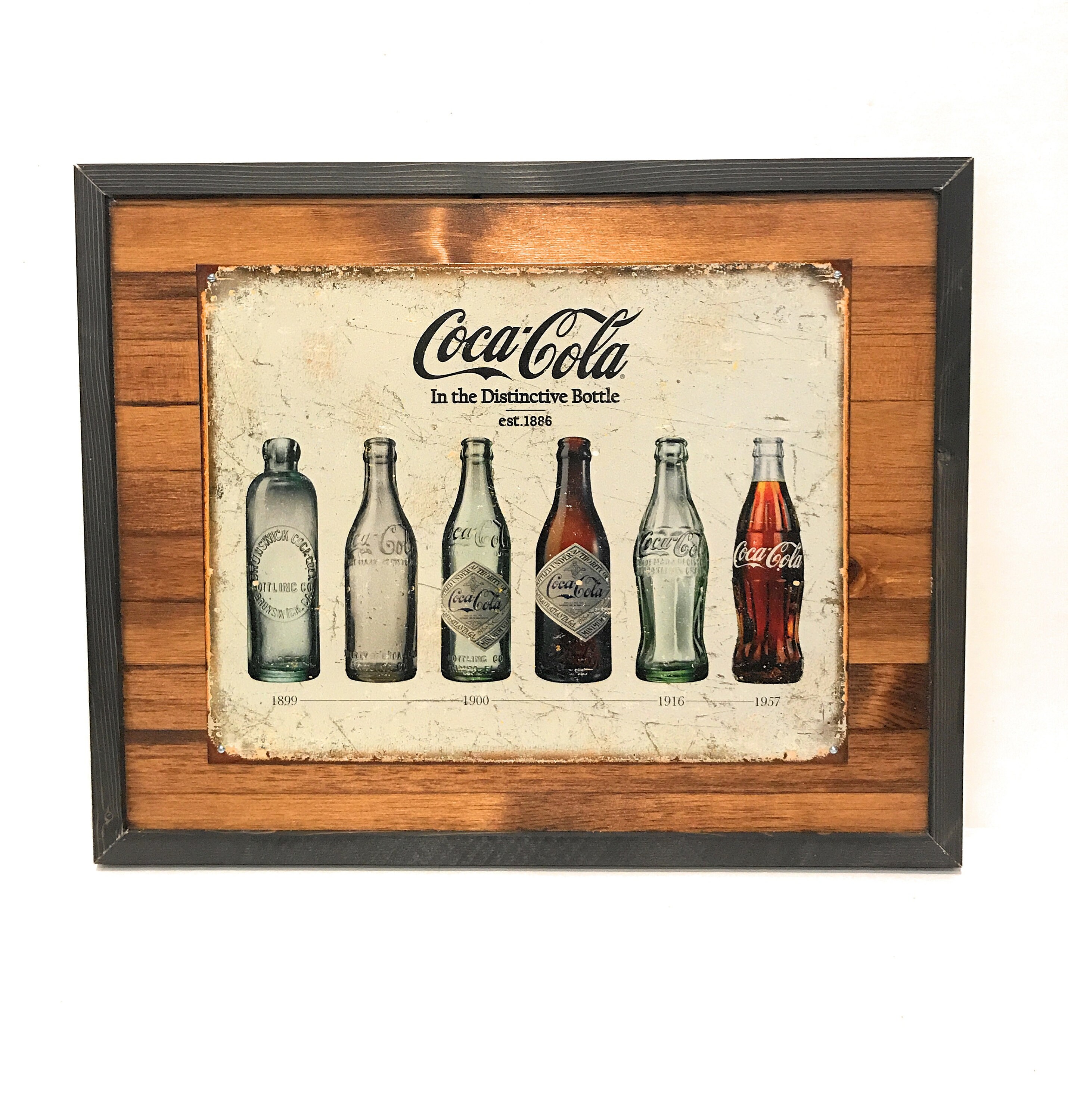Vintage Coca-Cola Bottles Wall Art | Etsy