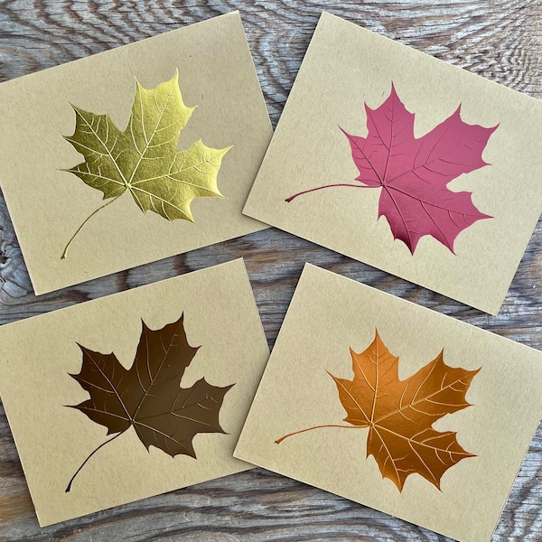 Autumn Leaves Cards - Etsy