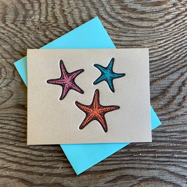 Starfish Note Cards - Etsy