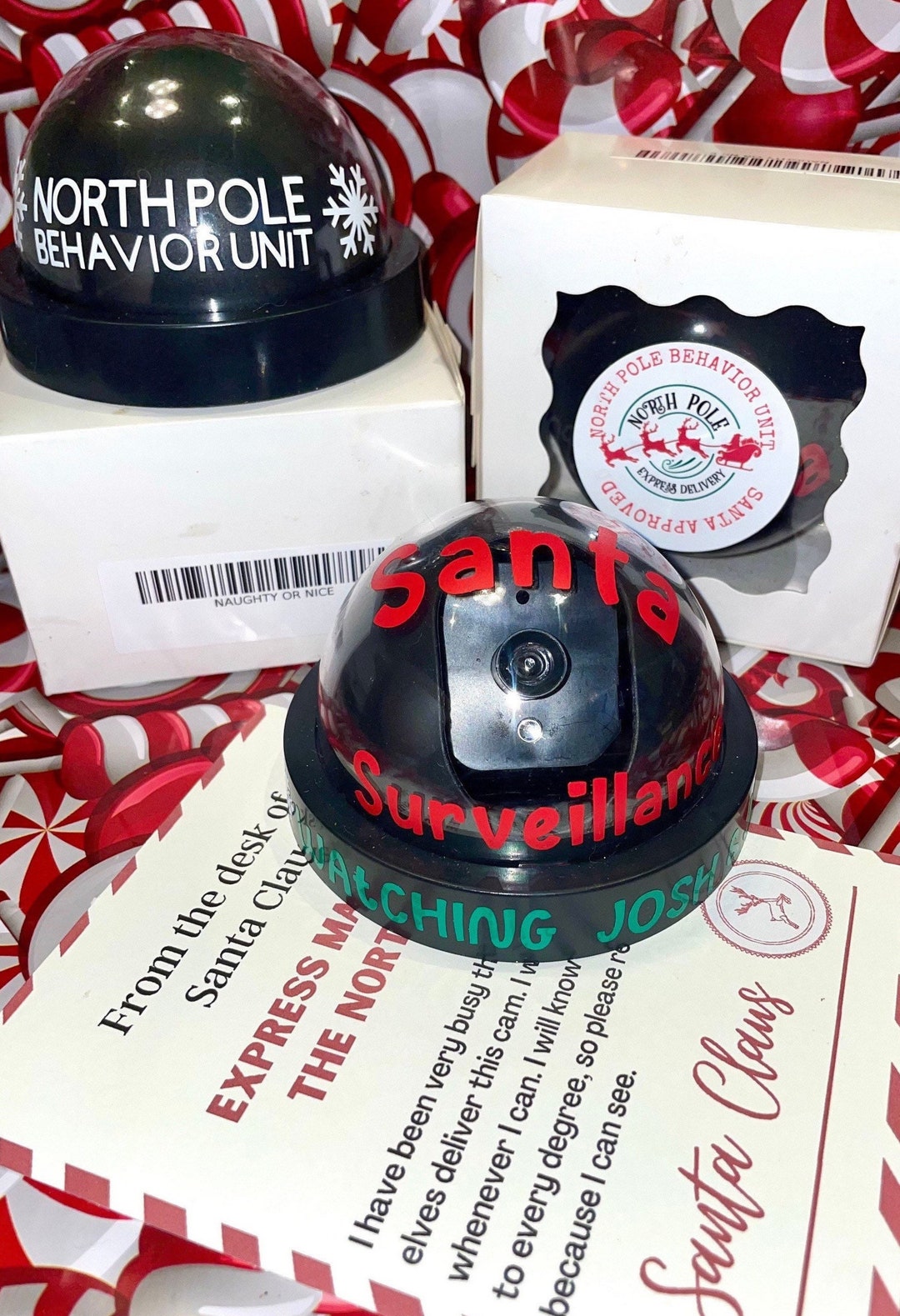 Personalized Santa Cam, Santa Surveillance Camera, Custom Santa Spy Cam ...