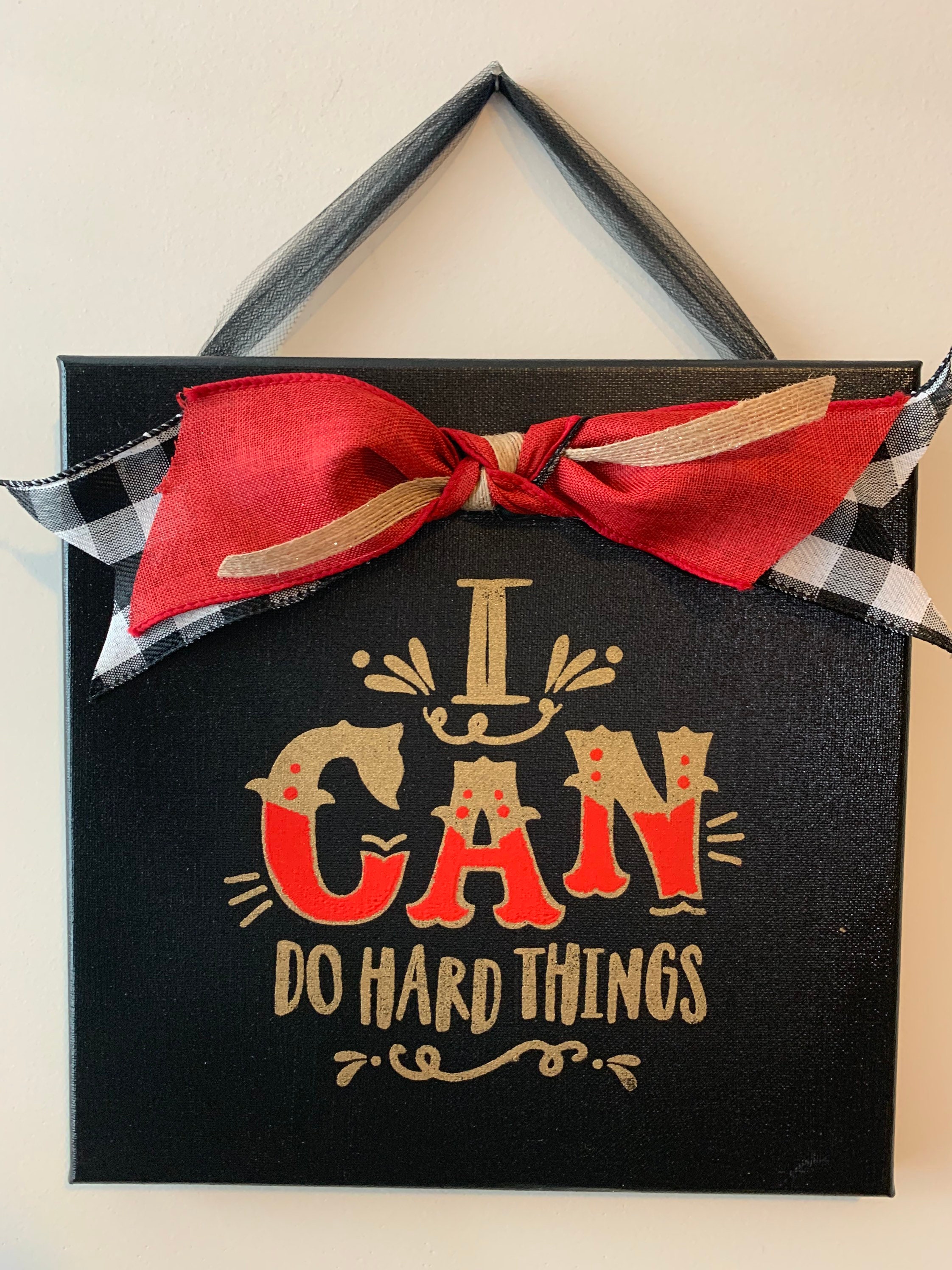 Puedo hacer cosas difíciles signo cuadrado - Etsy España