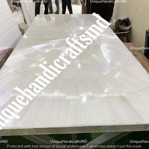 Stunning Selenite Gemstone Dining Table, Console Bar Table, Selenite ...