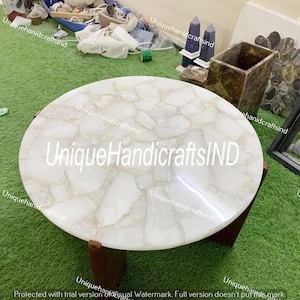 Natural Quartz Table Top / White Quartz Round Center Table Top / Quartz ...