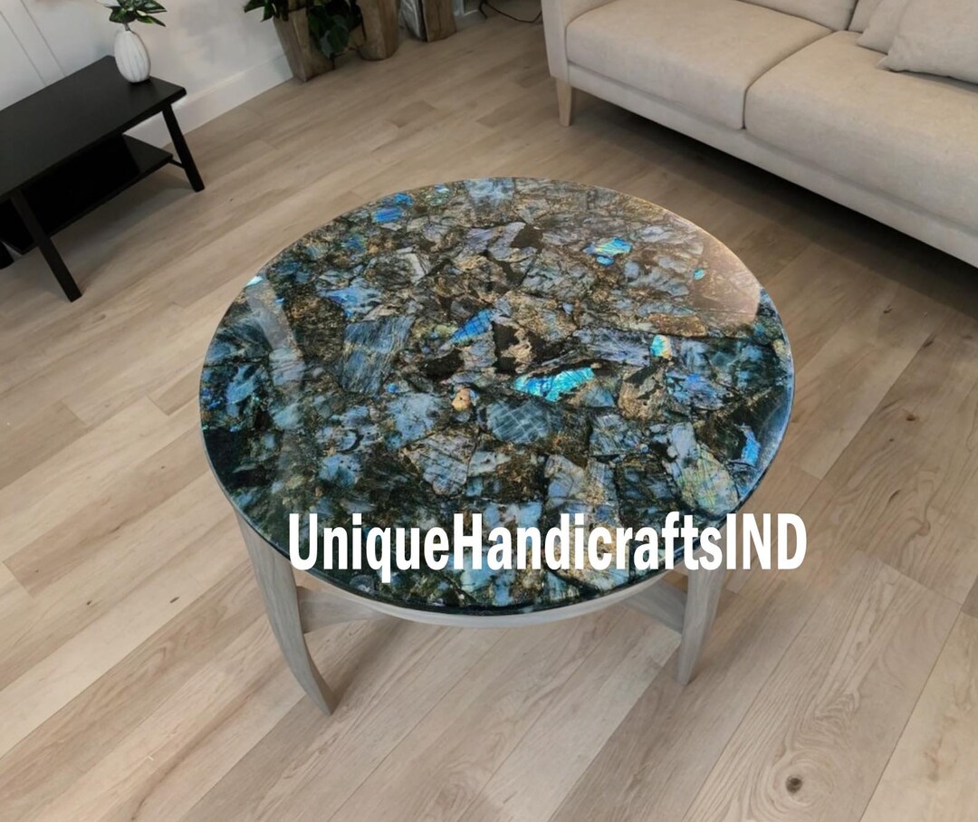 Labradorite Gemstone Table Top,agate Table Top / Stone Dining Table Top ...