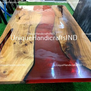 Epoxy Dining Table | Red Epoxy Table | Resin Table | Epoxy Table ...