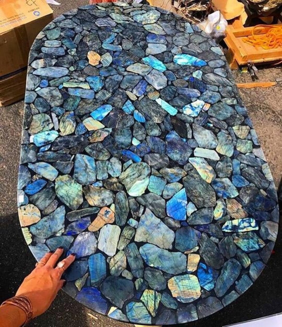 Agate Table Top Labradorite Countertop Coffee Table Desk - Etsy
