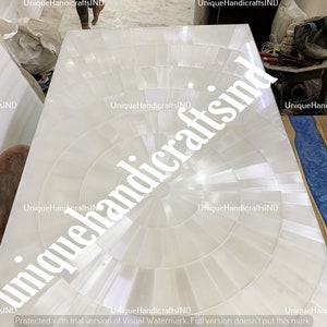 Stunning Selenite Gemstone Dining Table, Console Bar Table, Selenite ...