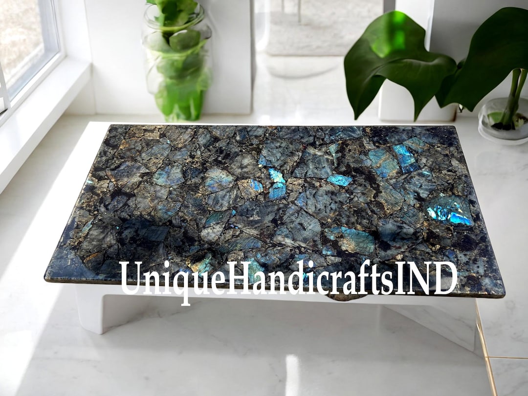 Handmade Labradorite Table Top Slab: Agate Stone Decor - Etsy