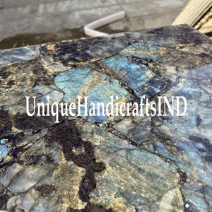 Natural Labradorite Countertop Vanity Slab Handmade Agate Stone Kitchen ...