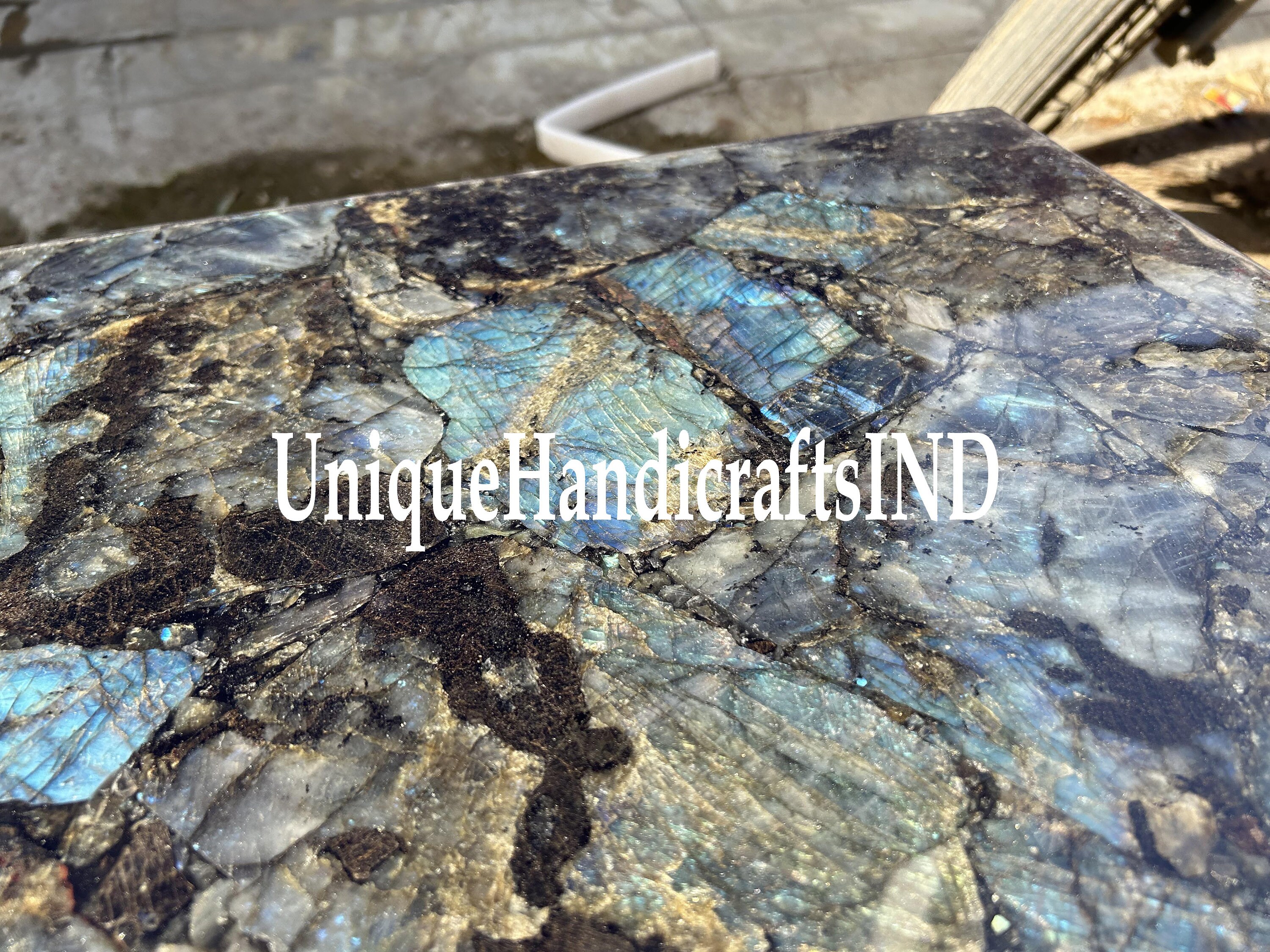 Handmade Labradorite Countertop Slab: Custom Kitchen & Bathroom Decor ...